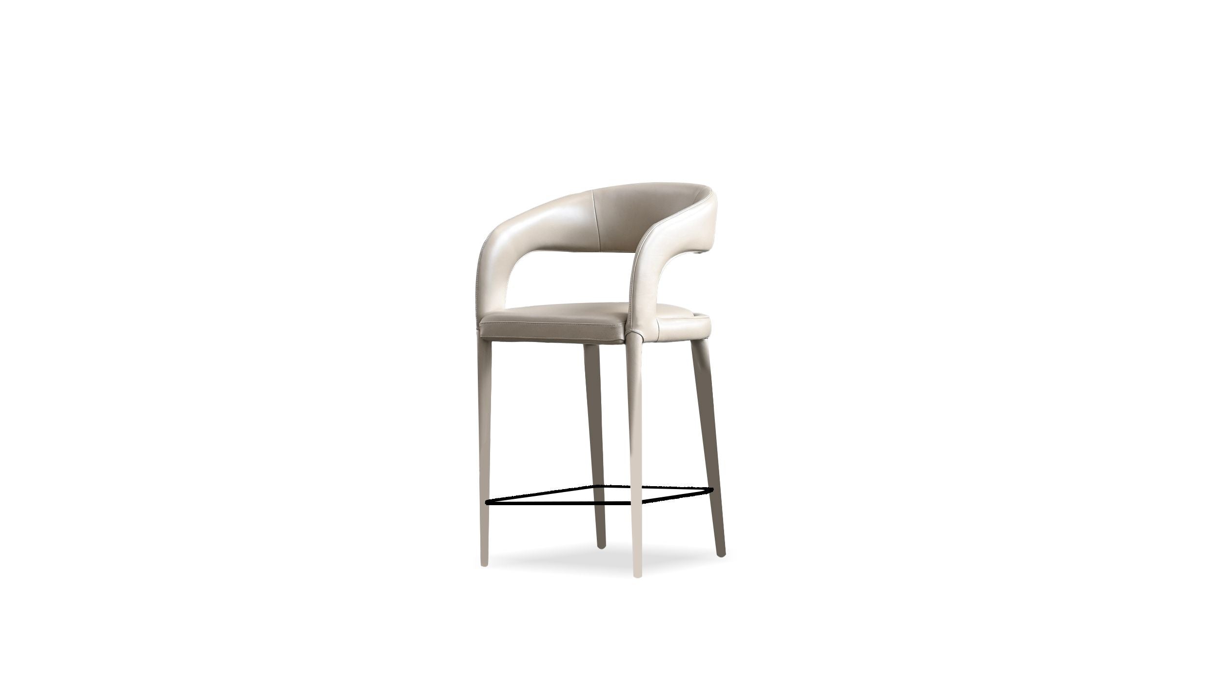 AVALON Counter Stool Studio Taupe Pebbled Leather – Mobital Group