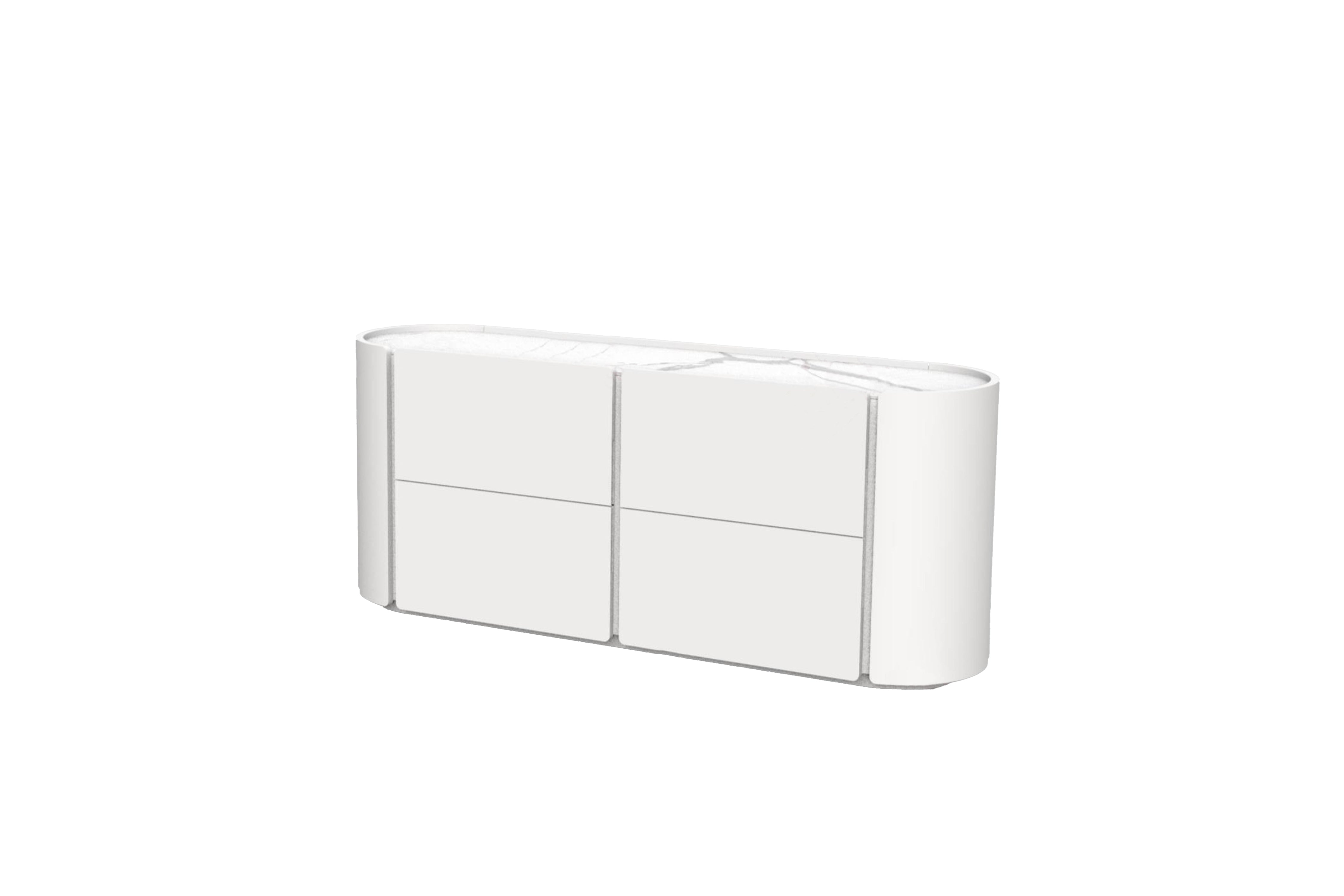 BURROW Double Dresser 4- drawers in White – Mobital Group